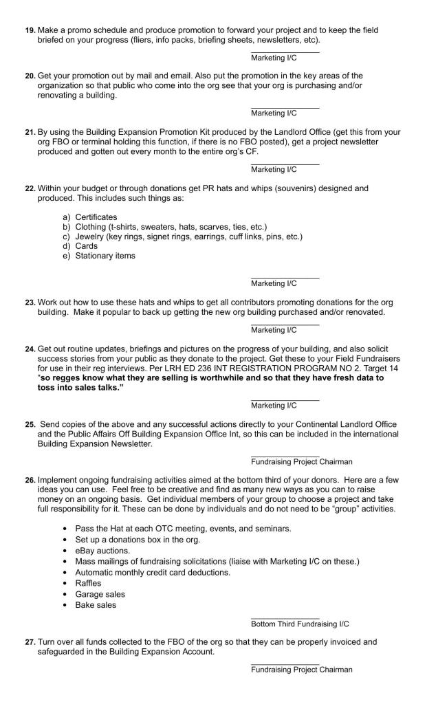 Scientology Fundraising Techniques Part 2