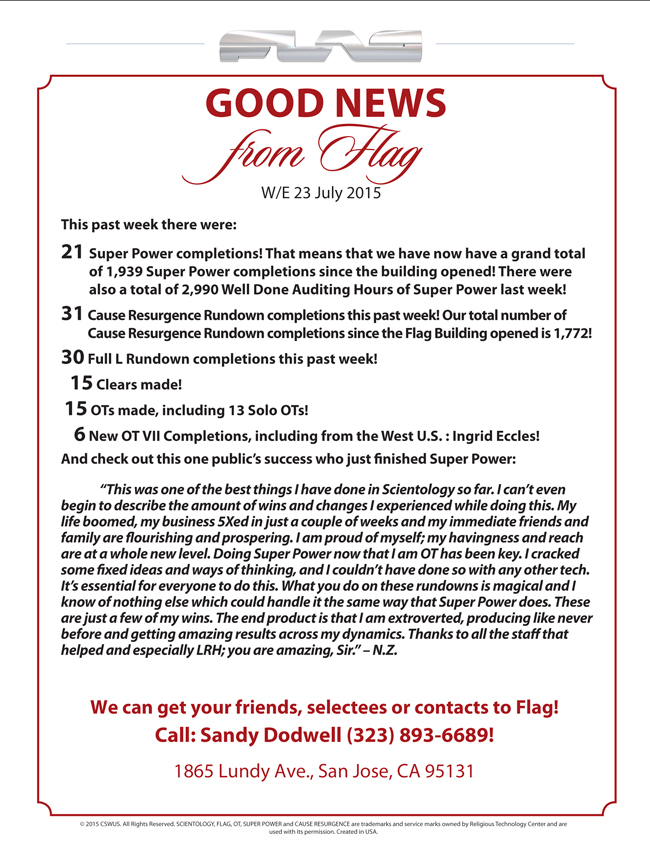 Good News From Flag — Stats Straight Across And Horizontal