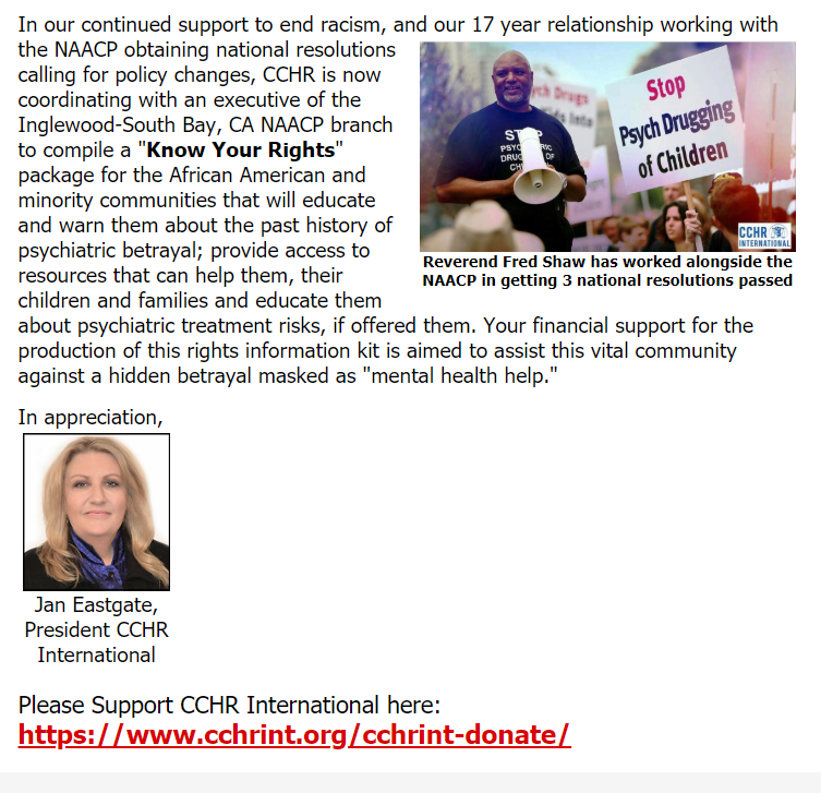 CCHR Uses the NAACP